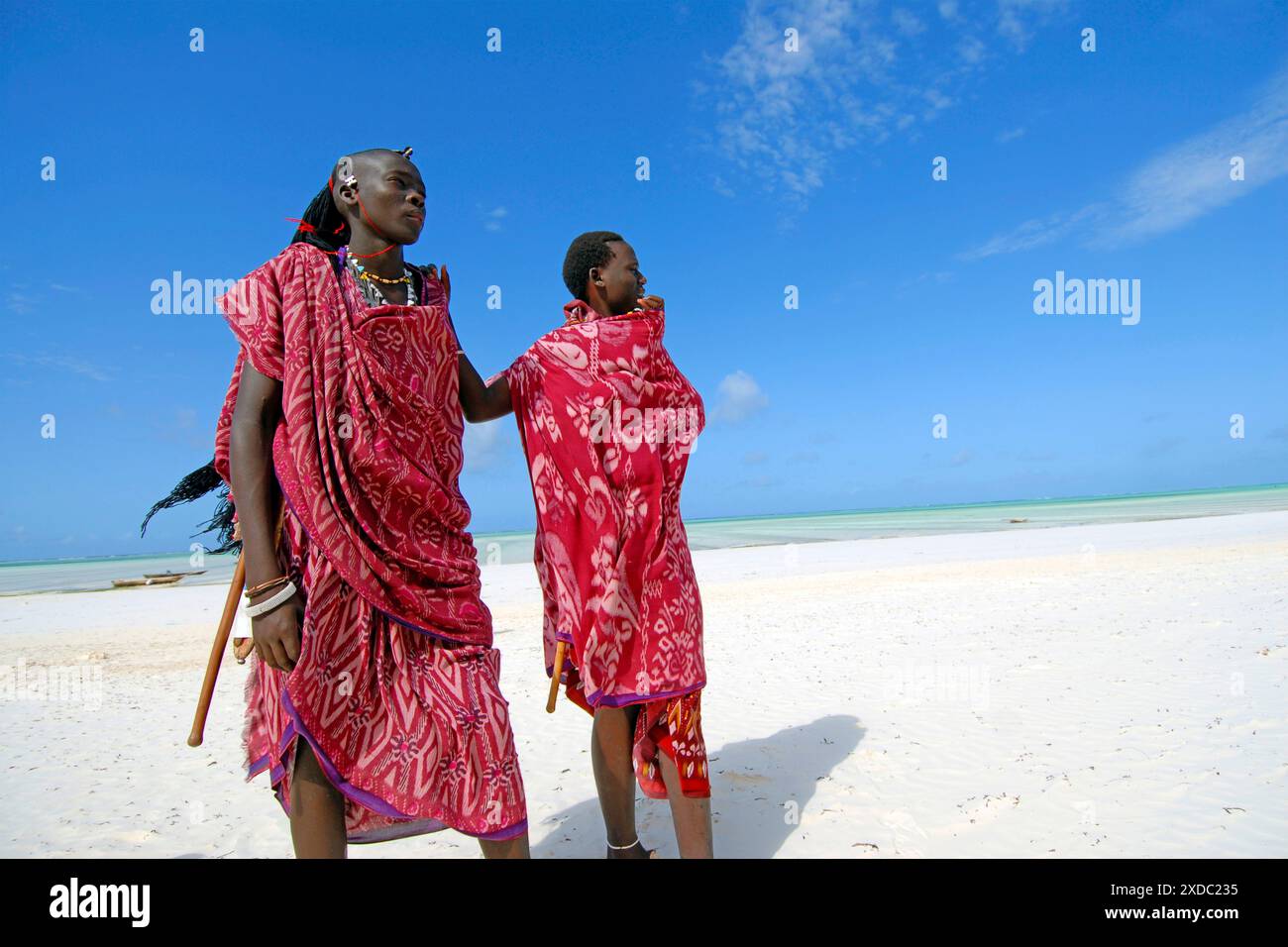 Africa Tanzania Zanzibar - Men Maasai Tribe - Traditional Maasai ...