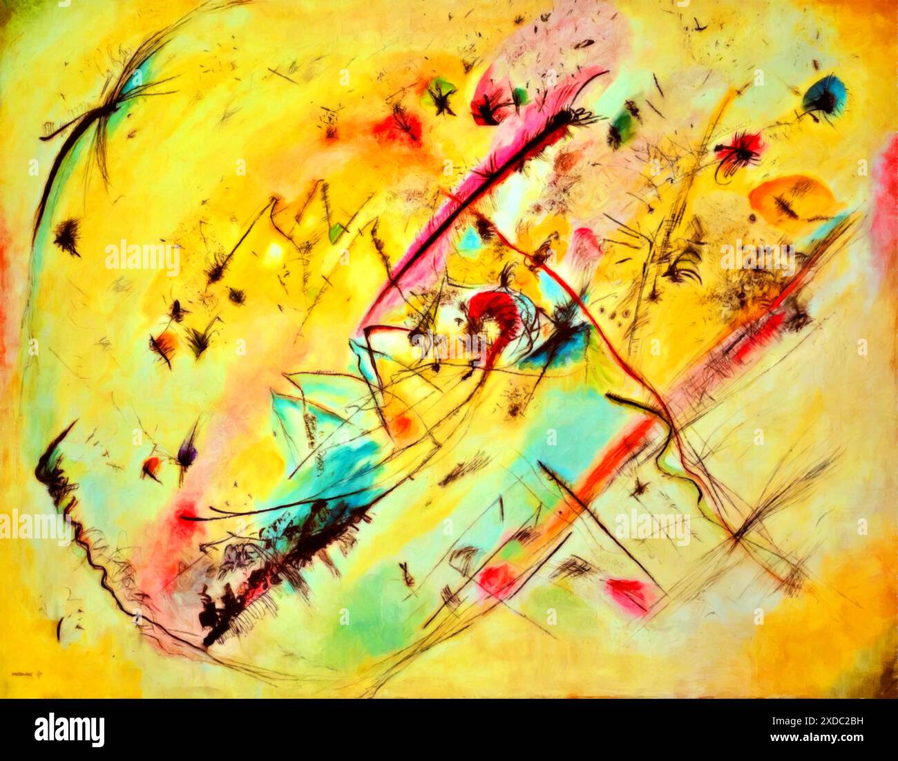 Bright picture, 1913 (painting) by Artist Kandinsky, Wassily (1866-1944 ...