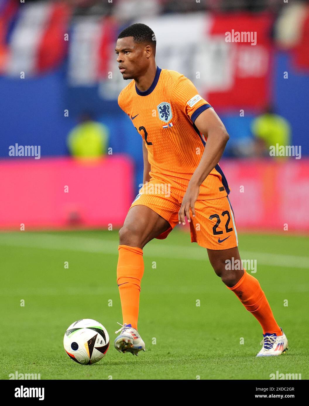 Netherlands's Denzel Dumfries during the UEFA Euro 2024 Group D match ...