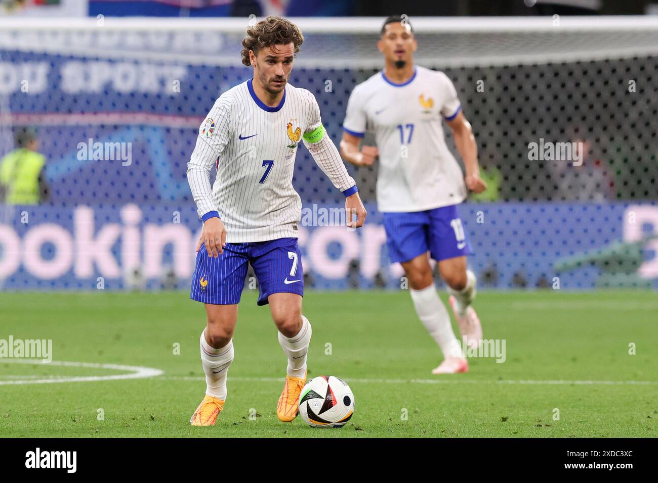 LEIPZIG, GERMANY - JUNE 21: Antoine Griezmann of France in action during the Group D - UEFA EURO ...