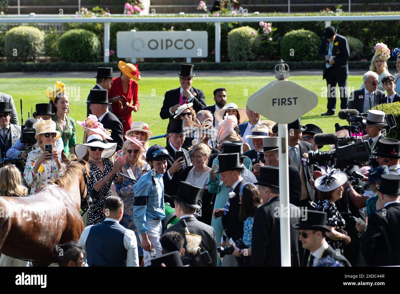 Ascot, UK. 21st June, 2024. Horse Soprano ridden by 18 year old jockey ...