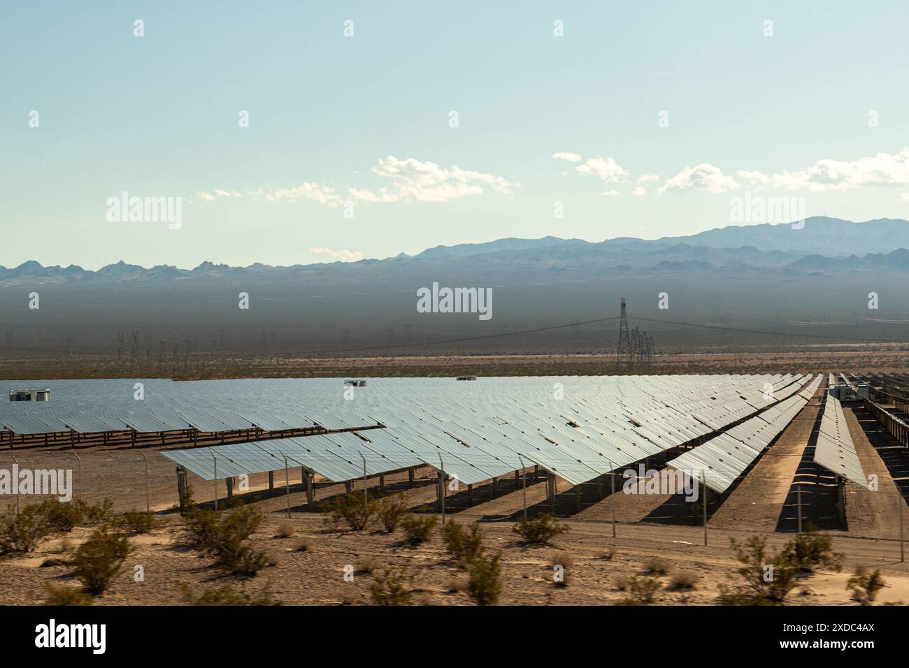 Solar fields, Nevada landscape Stock Photo - Alamy