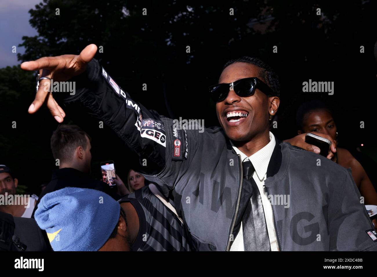 ASAP Rocky upon departure from the American Sabotage Spring Summer 2025 ...