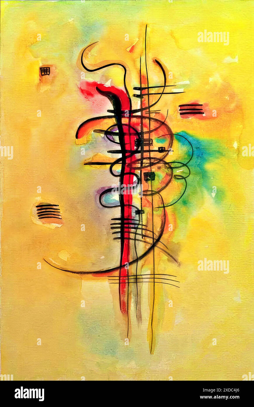 Watercolor (No. 326) 1928, (painting) by Artist Kandinsky, Wassily (1866-1944) Russian Stock ...