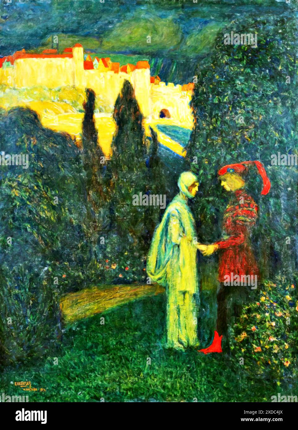 The Meeting (Das Treffen) 1913 (painting) by Artist Kandinsky, Wassily ...