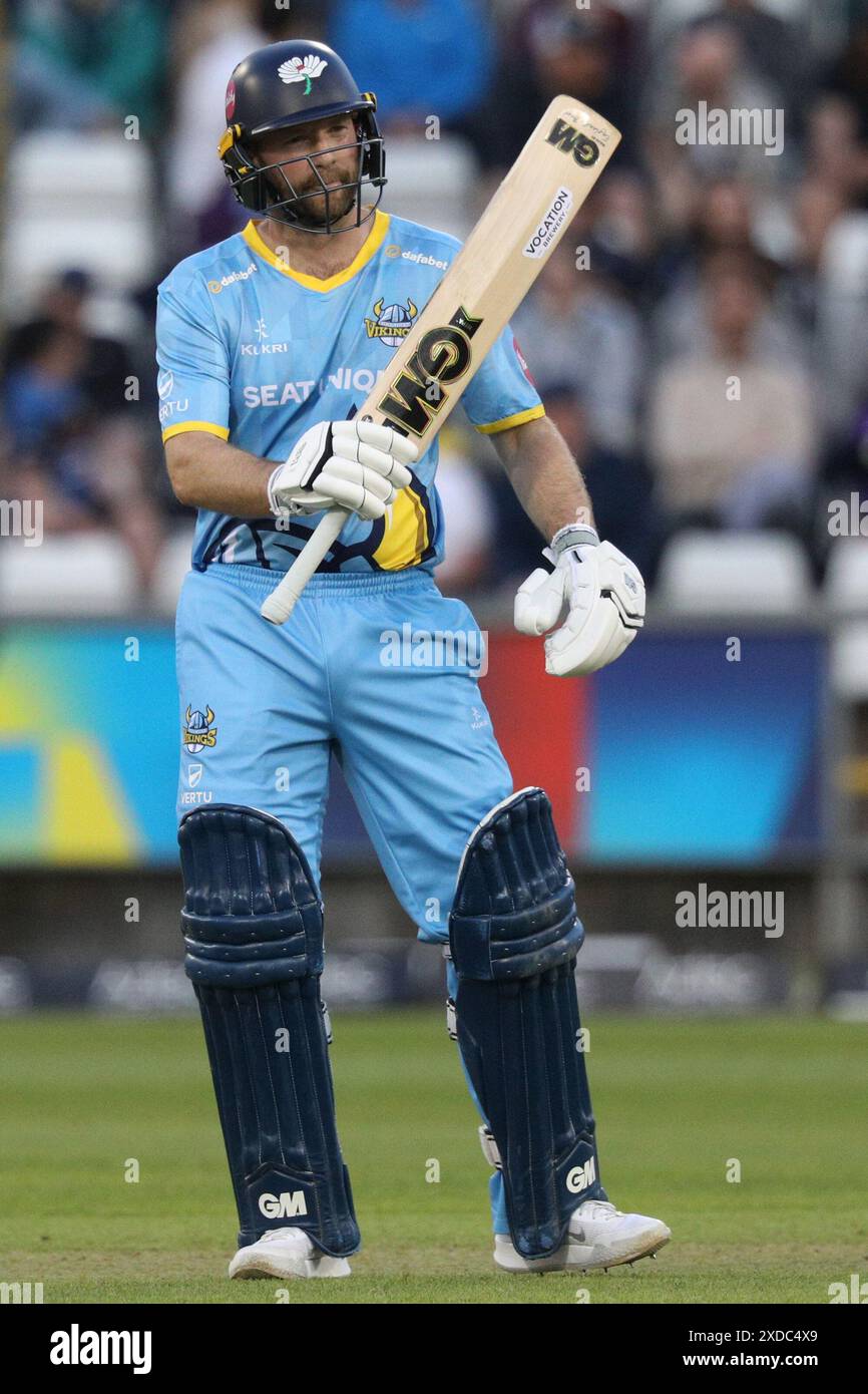 Adam Lyth of Yorkshire celebrates a half century during the Vitality ...