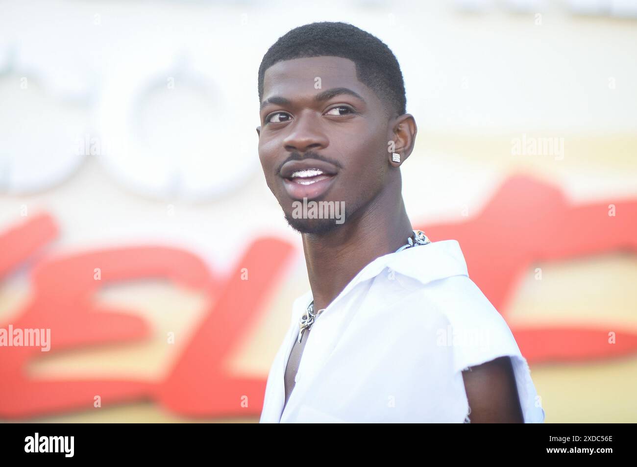 Lil Nas X arrives at the premiere of "Beverly Hills Cop: Axel F" on ...