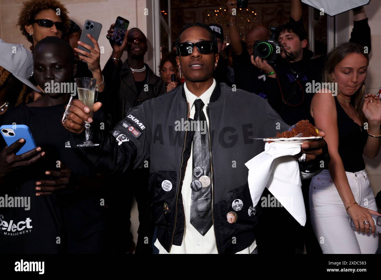 ASAP Rocky celebrates after the American Sabotage Spring Summer 2025 ...