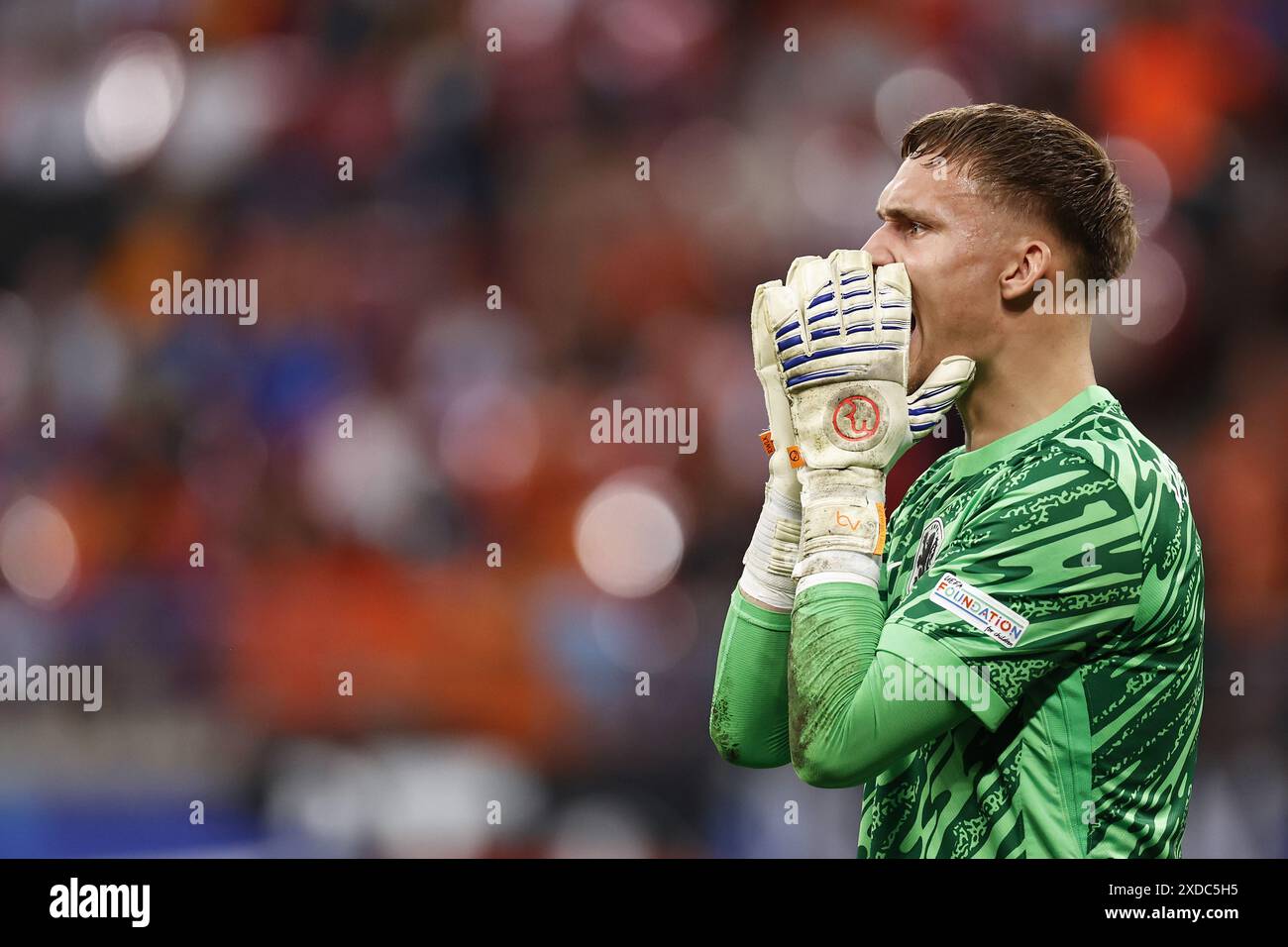 LEIPZIG - Holland goalkeeper Bart Verbruggen during the UEFA EURO 2024 group D match between the ...