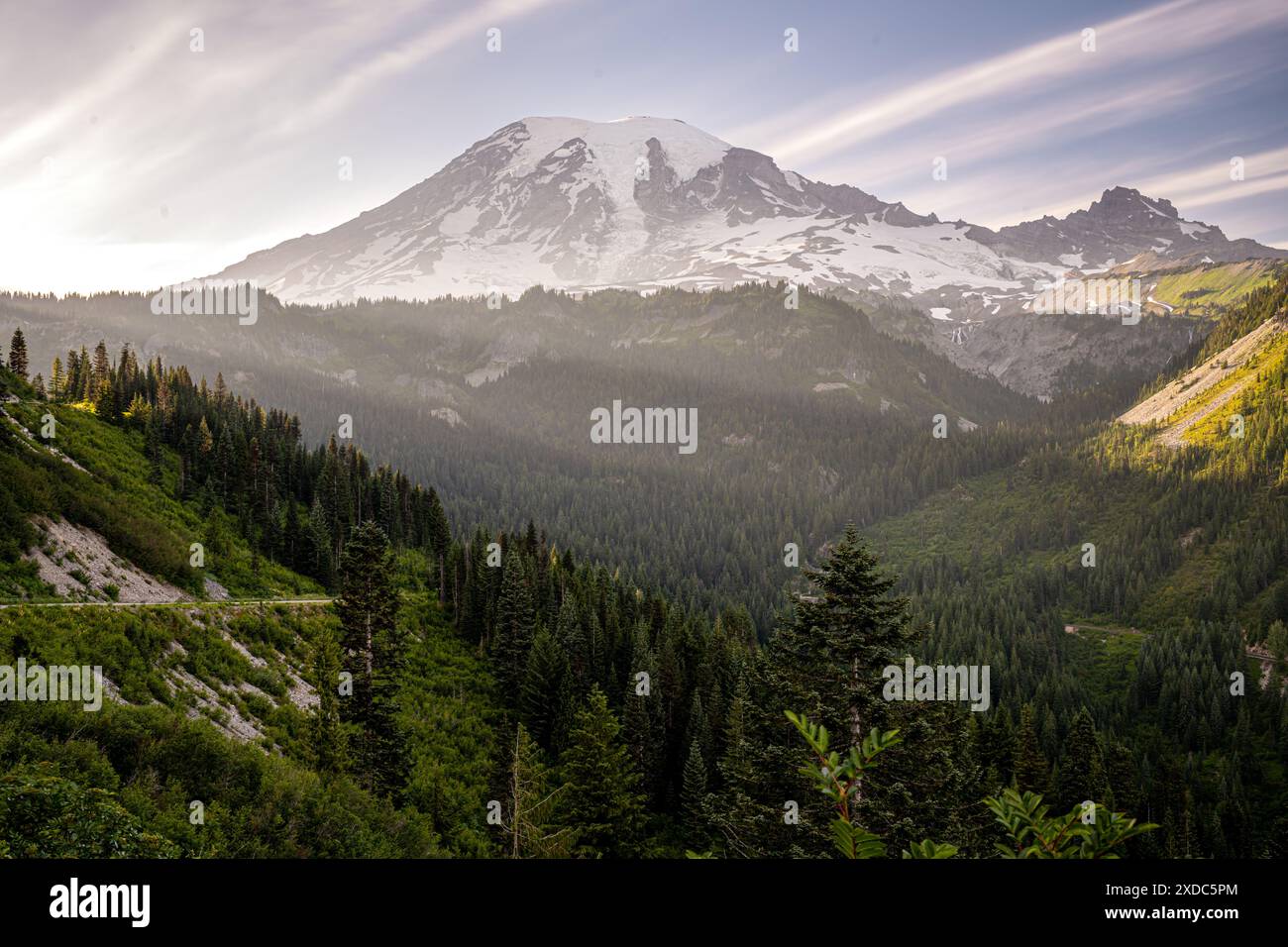 Rays Of Light Drop Into Stevens Canyon Below Mount Rainier National ...