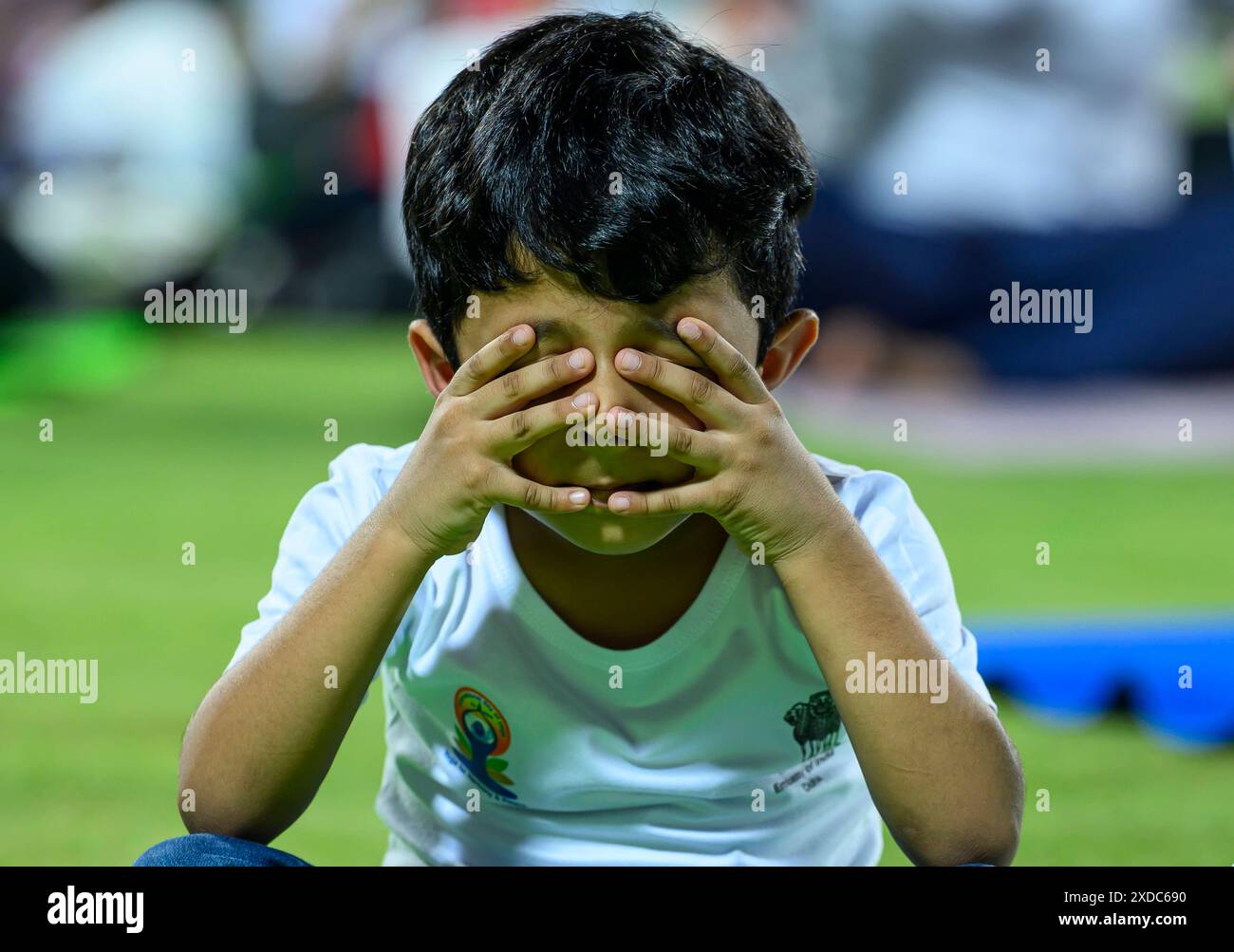 UN International Day of Yoga in Doha A Boy perform in the yoga event organised by the Indian ...
