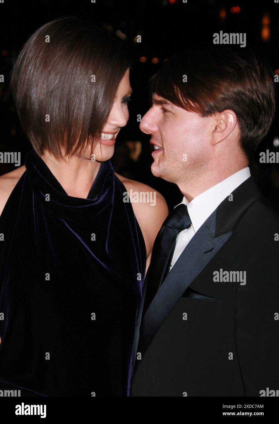 Katie Holmes and Tom Cruise arriving at the Museum of the Moving Image ...