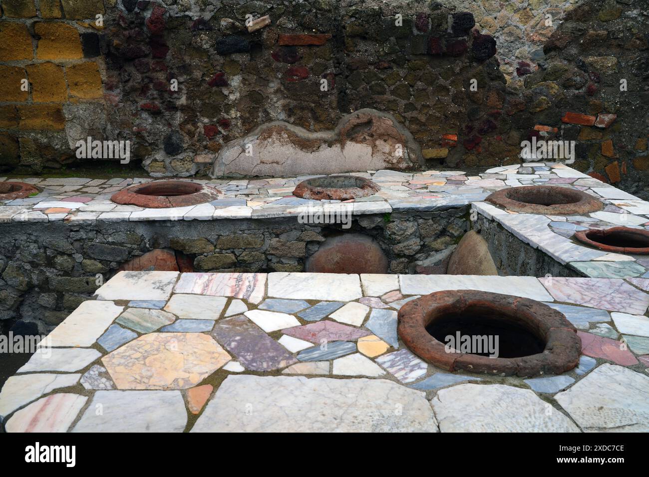 HERCULANEUM, ITALY -10 MAR 2024 – View of Herculaneum (Ercolano), the ...