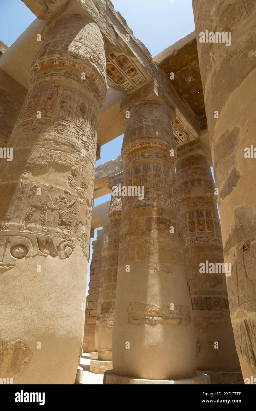 Recent restoration work restores colour to these massive columns in the ...