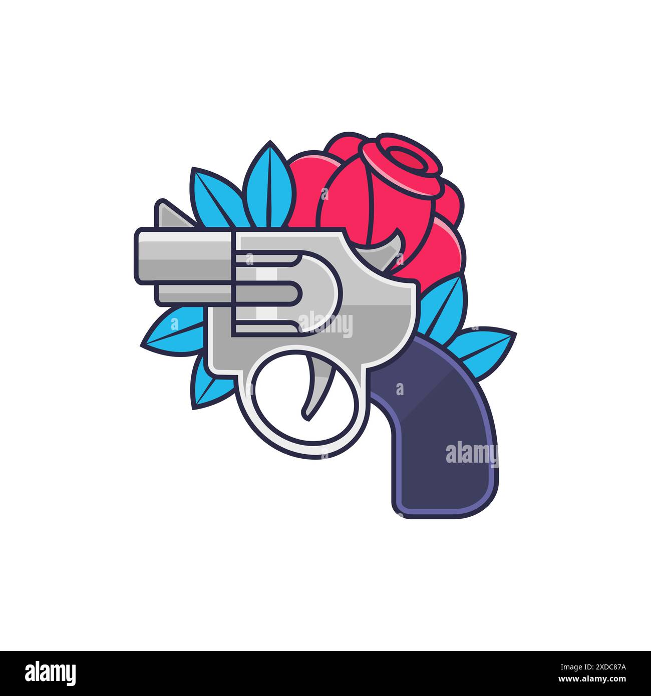 Illustration of cowboy revolver isolated on white background Stock ...