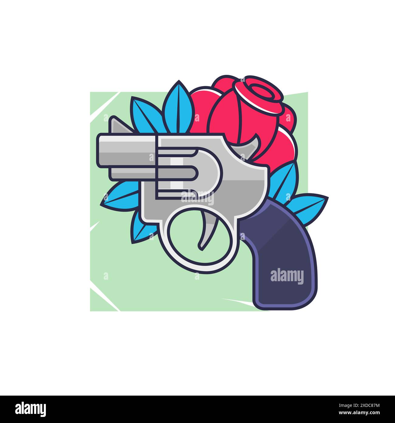 Illustration of cowboy revolver isolated on white background Stock ...