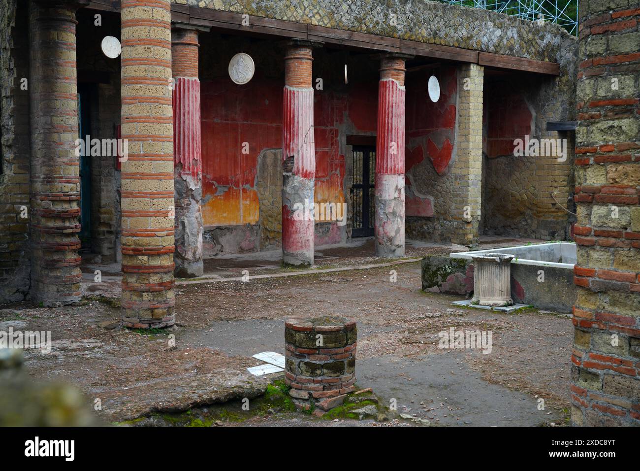 HERCULANEUM, ITALY -10 MAR 2024 – View of Herculaneum (Ercolano), the ...