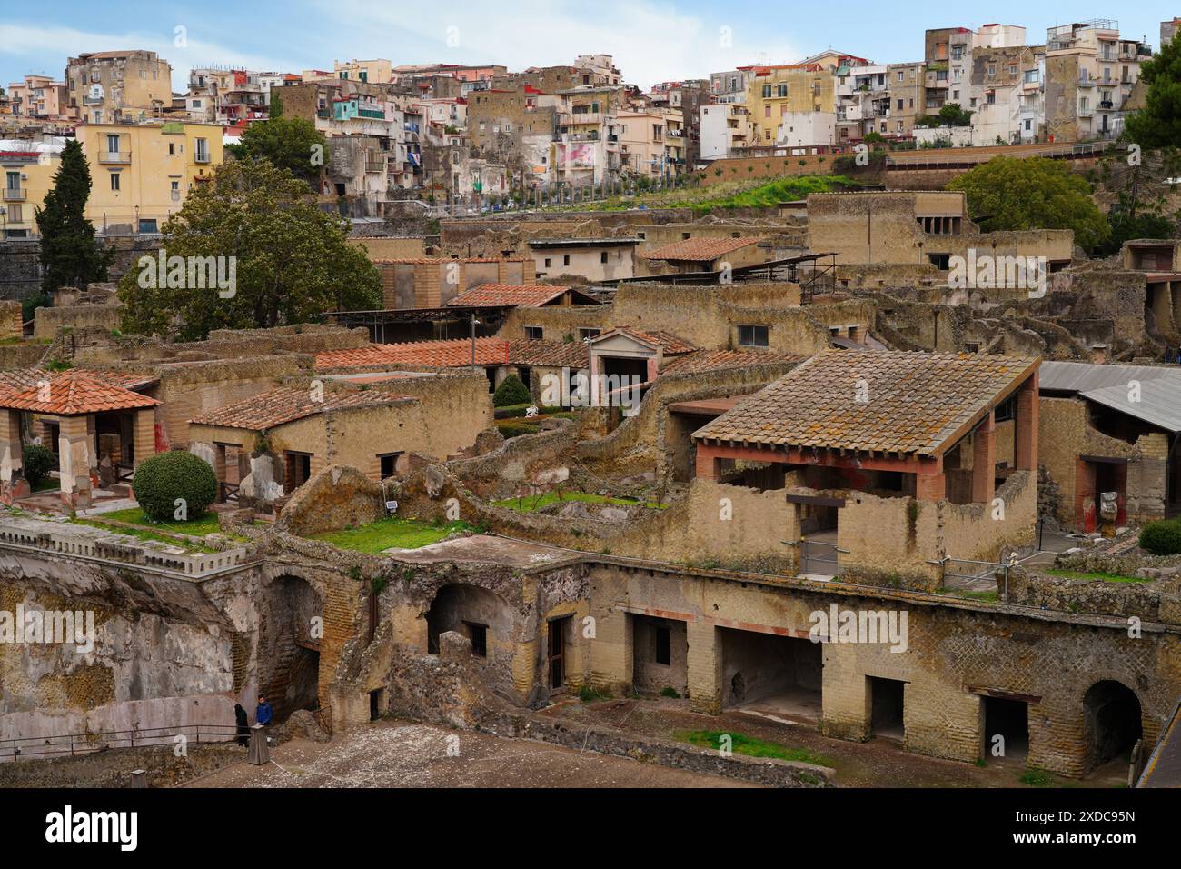 HERCULANEUM, ITALY -10 MAR 2024 – View of Herculaneum (Ercolano), the ...