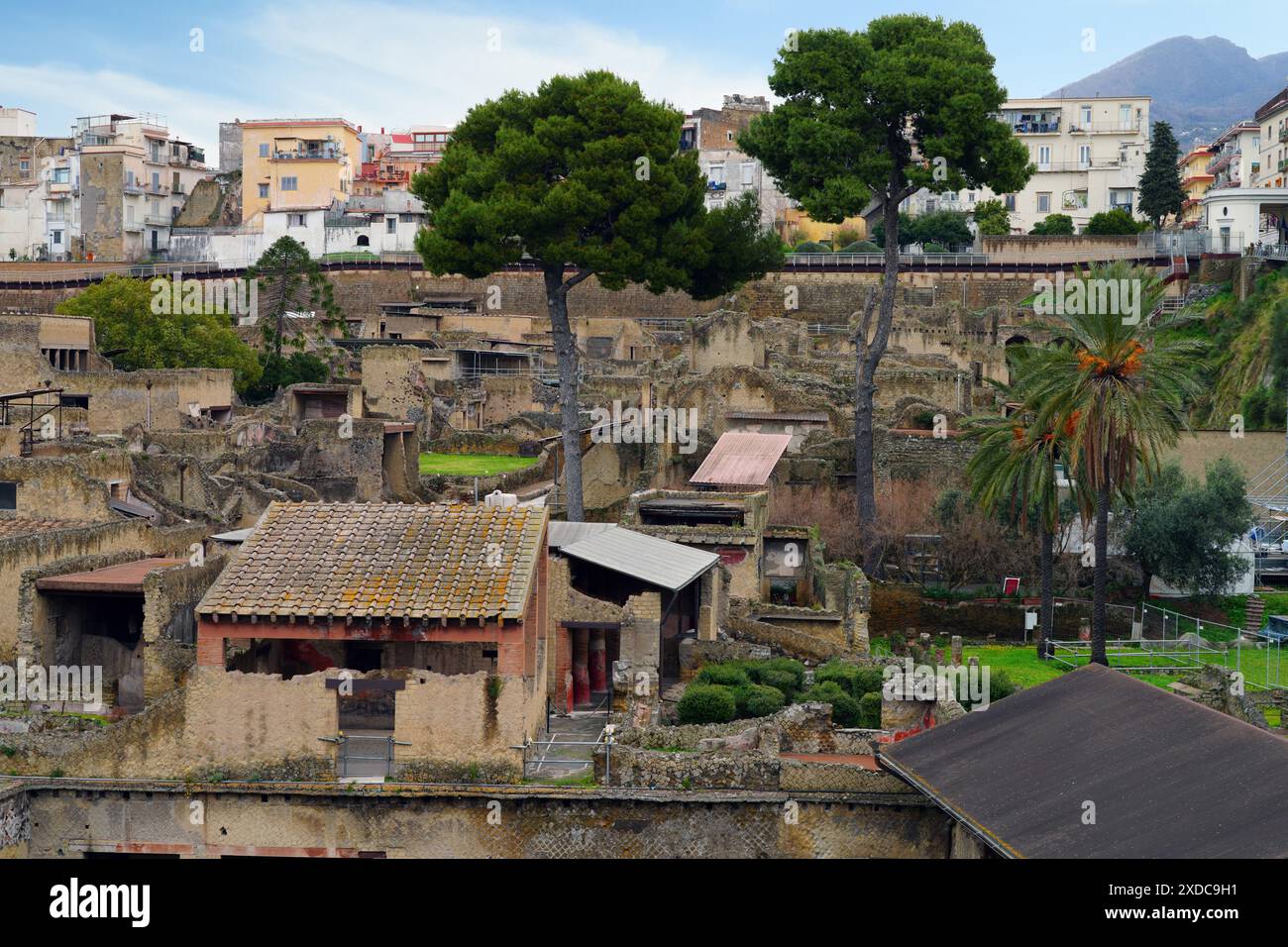 HERCULANEUM, ITALY -10 MAR 2024 – View of Herculaneum (Ercolano), the ...