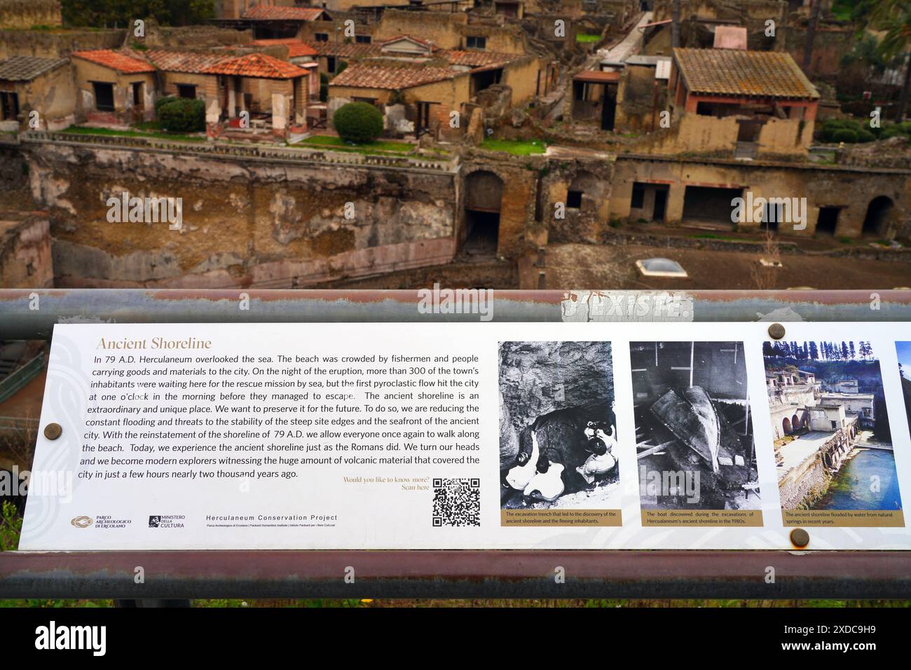 HERCULANEUM, ITALY -10 MAR 2024 – View of Herculaneum (Ercolano), the ...