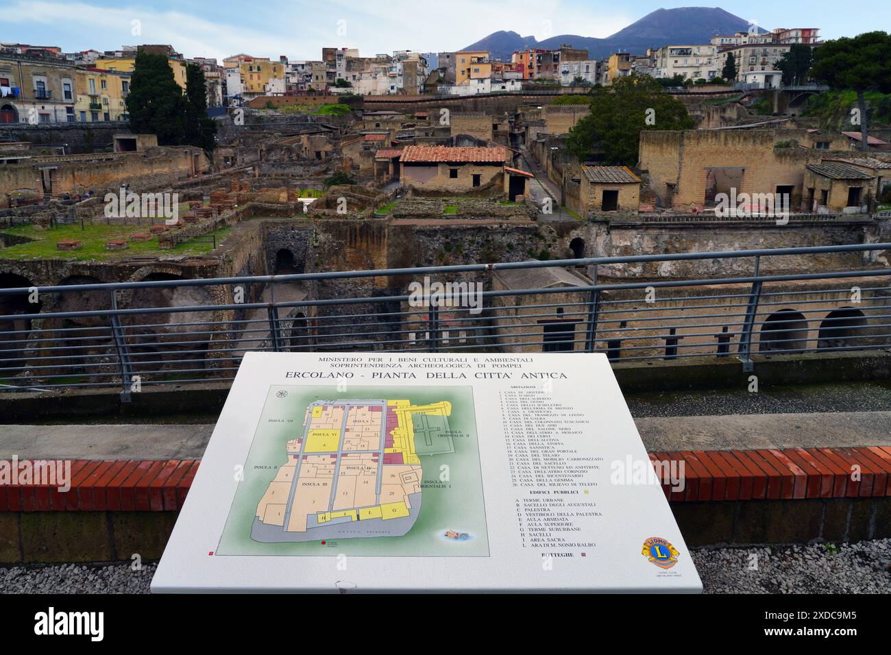 HERCULANEUM, ITALY -10 MAR 2024 – View of Herculaneum (Ercolano), the ...
