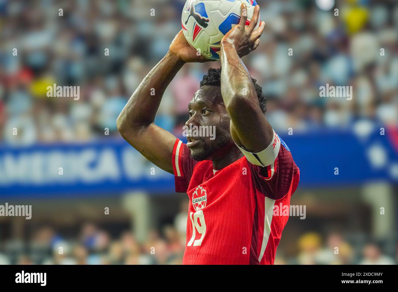 Atlanta, Georgia, USA, June 20, 2024, Canada player Alphonso Davies #19 ...