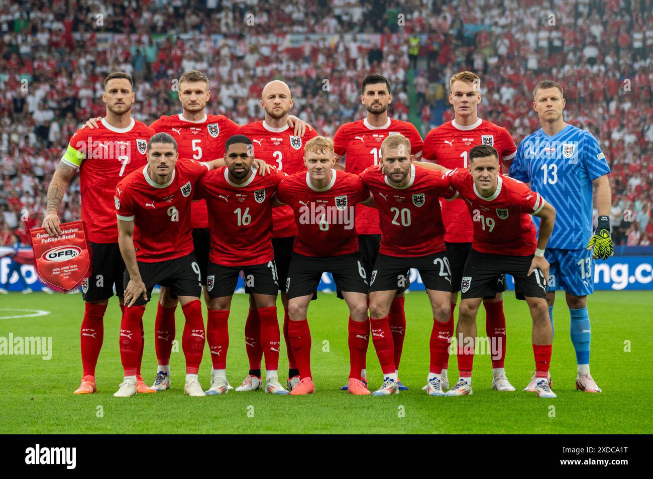 Berlin, Germany. 21st June, 2024. The Austrian national football team ...