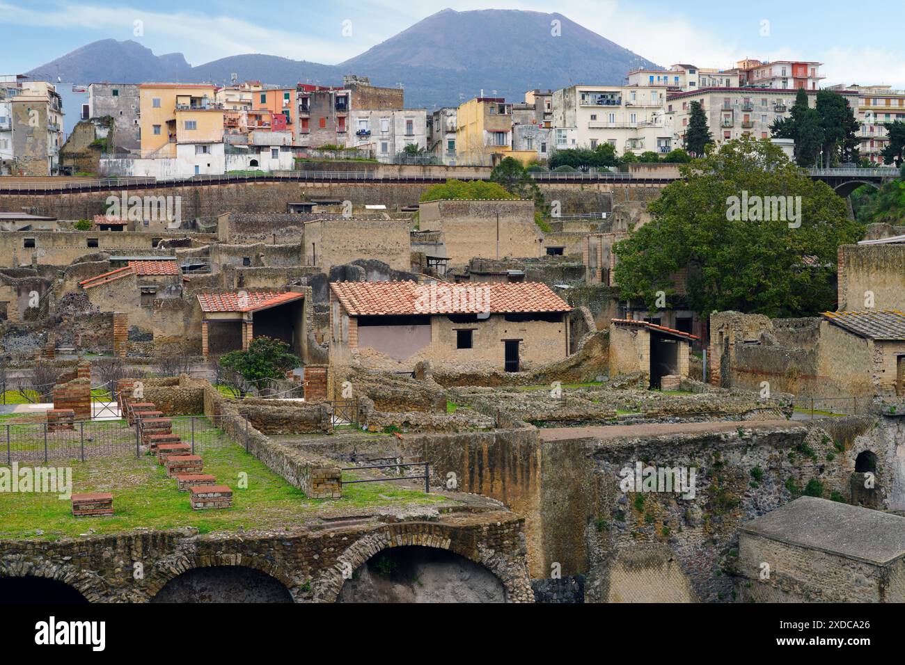 HERCULANEUM, ITALY -10 MAR 2024 – View of Herculaneum (Ercolano), the ...