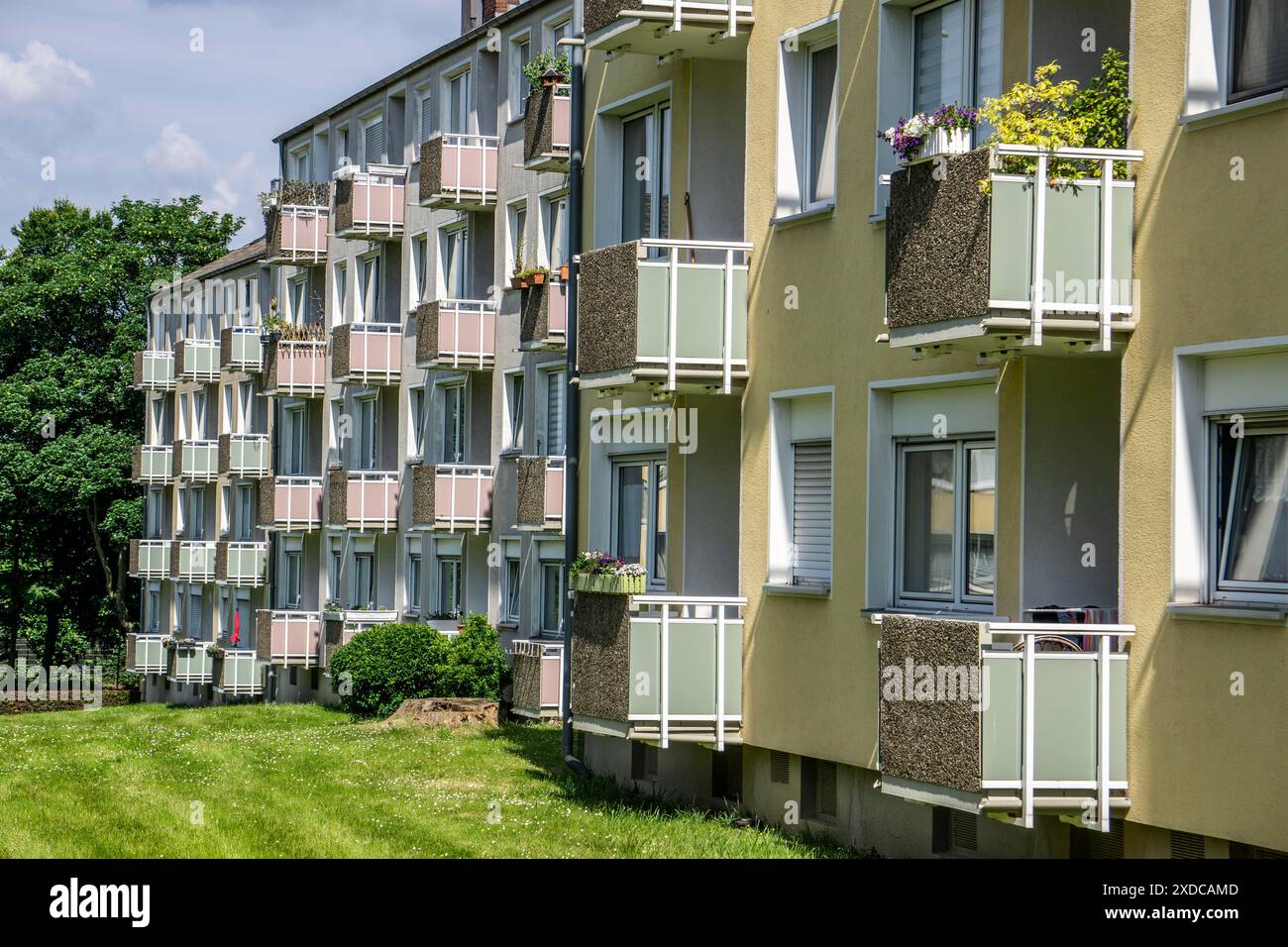 Apartment buildings, apartments, residential areas, balconies ...