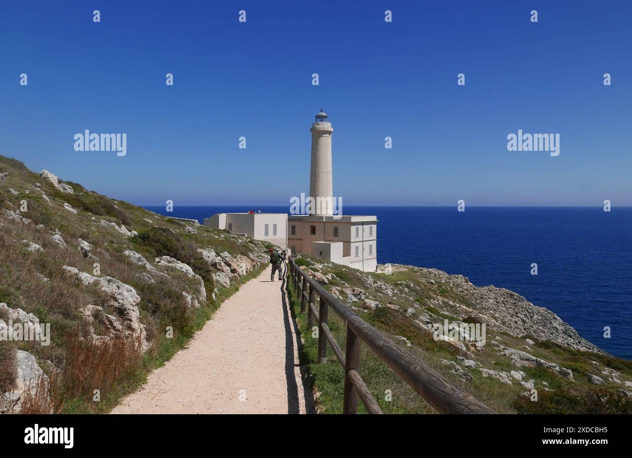 PUNTA PALASCIA, ITALY- MARCH 24, 2024: the lighthouse located in Capo d ...
