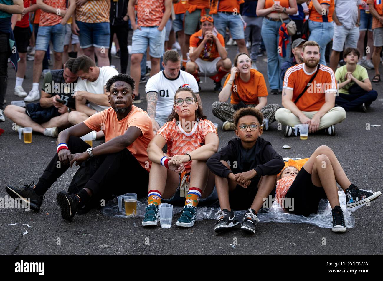 LEIPZIG - Dutch fans watch the second match at the European ...