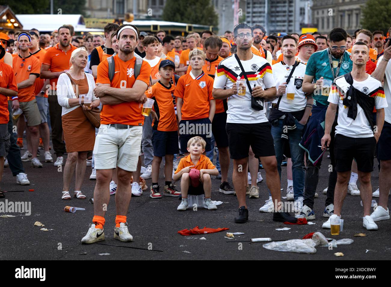LEIPZIG - Dutch fans watch the second match at the European ...