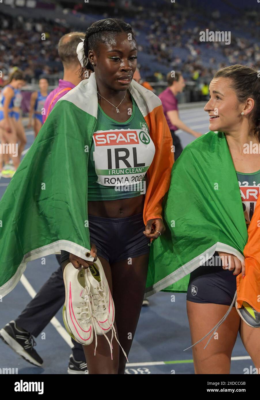 Rhasidat Adeleke and Phil Healy of Ireland competing in the women’s ...