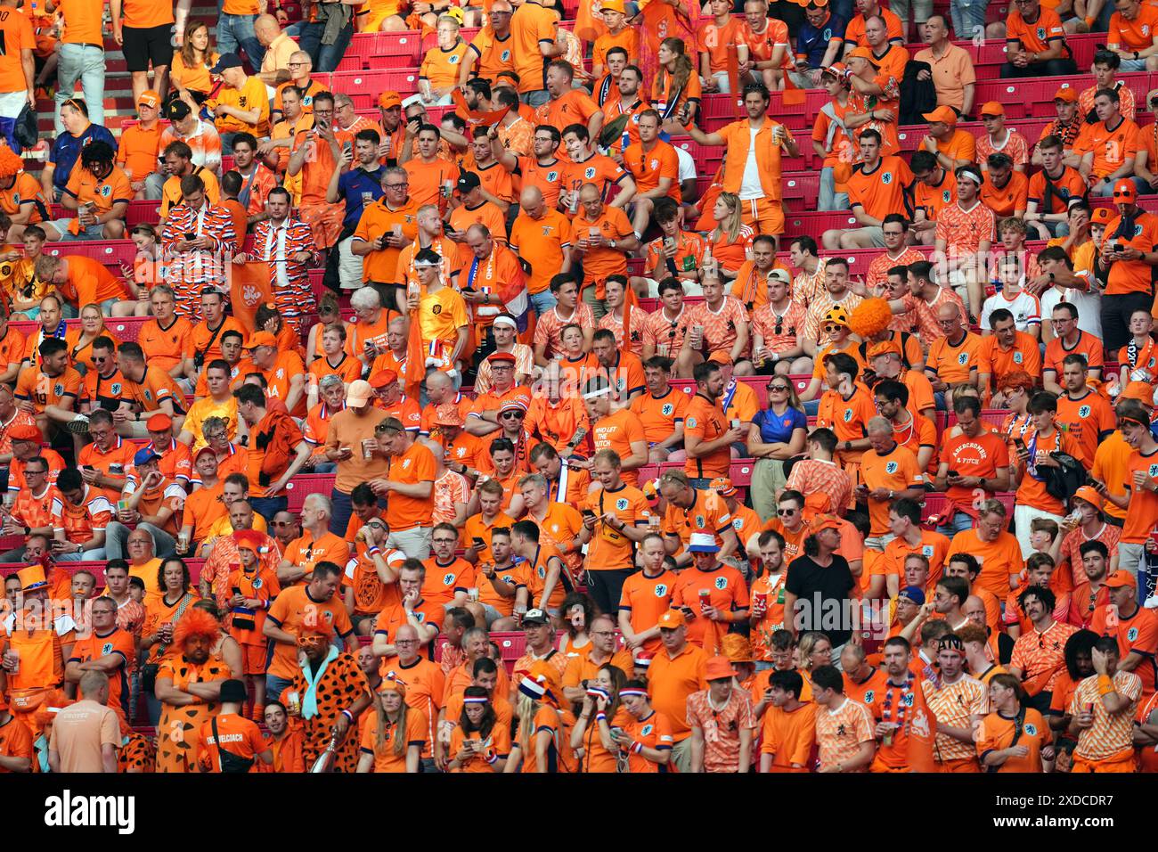 Netherlands fans before the UEFA Euro 2024 Group D match at the Leipzig ...
