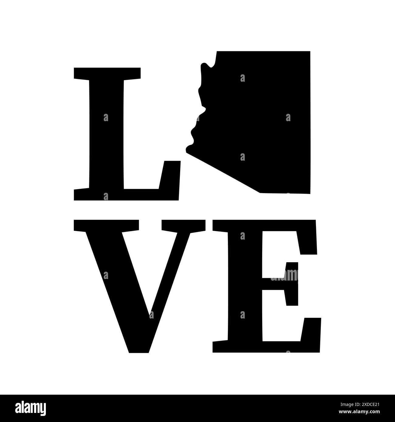 Love Arizona lettering with map. USA patriotic sign. Vector template ...