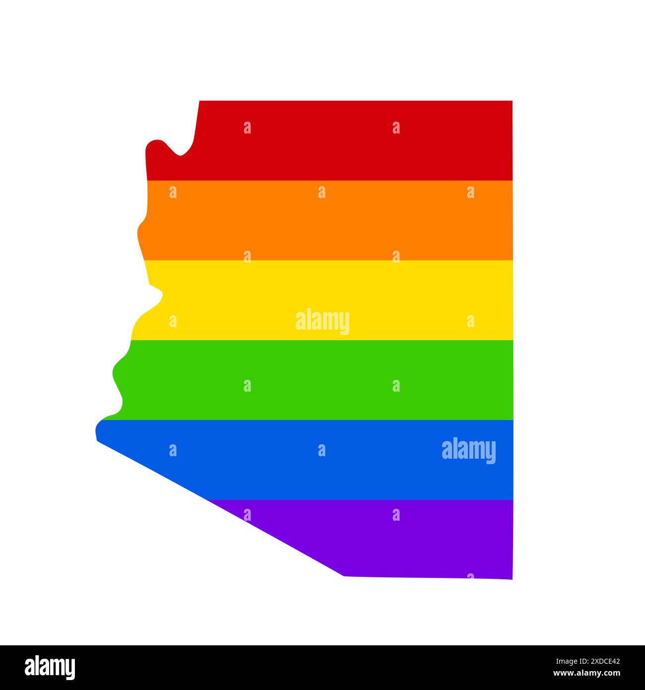 Arizona map rainbow LGBT flag. LGBTQ pride month sign. Vector template ...