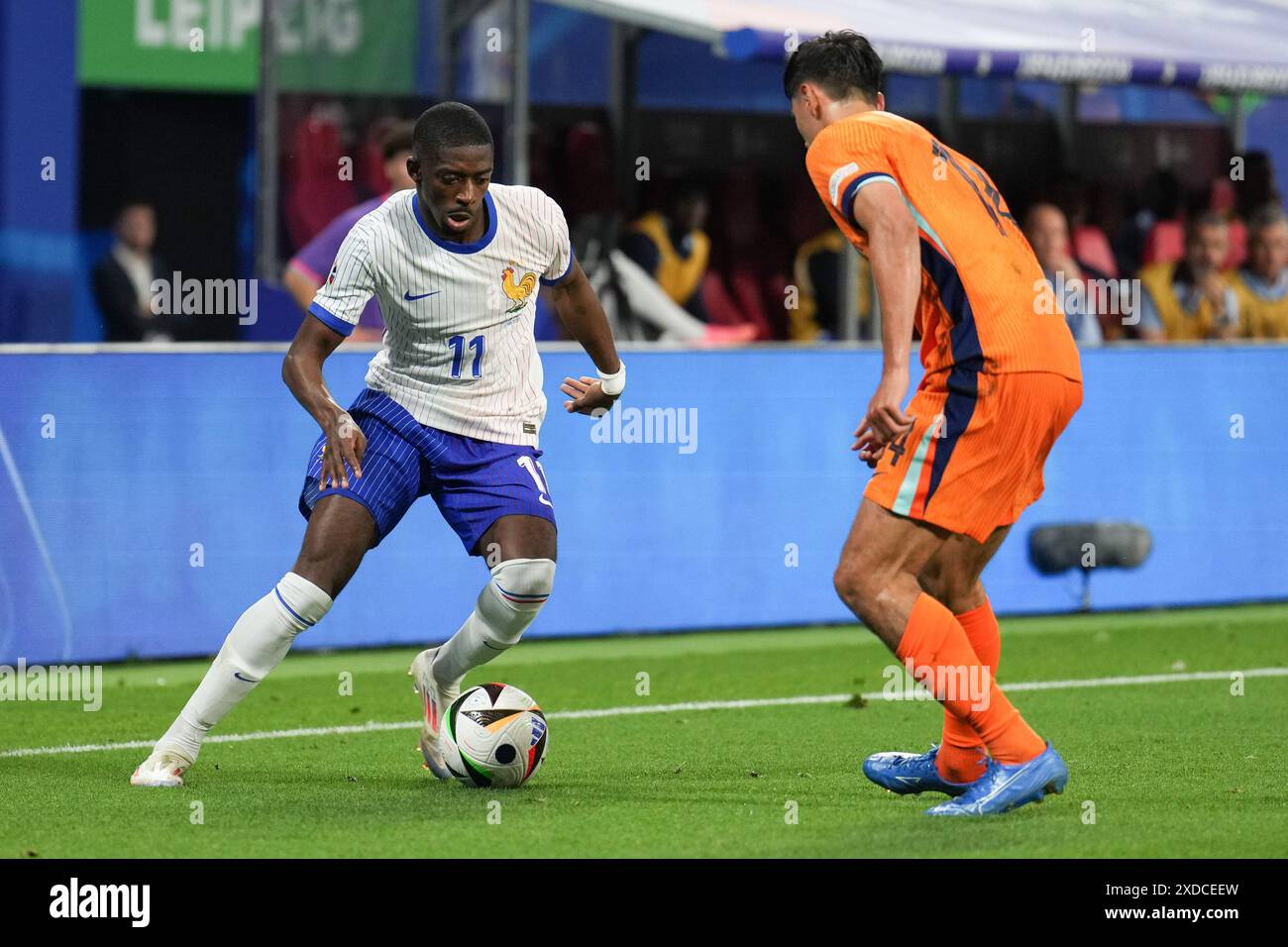 Leipzig, Germany. 21 June, 2024. Ousmane Dembélé of France during the ...