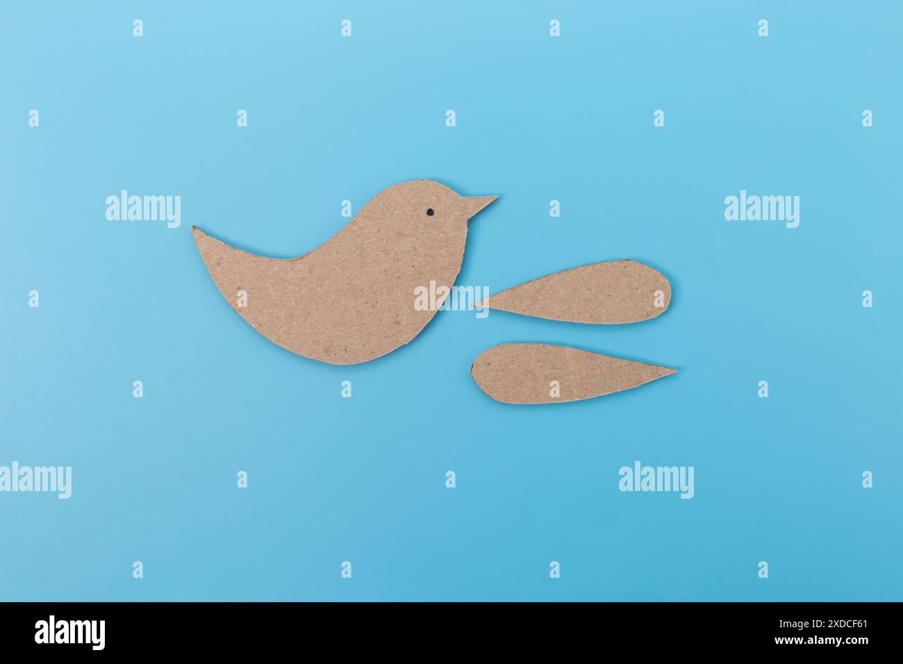 a cut out bird, piece of cardboard, folk art, unfinished Stock Photo ...