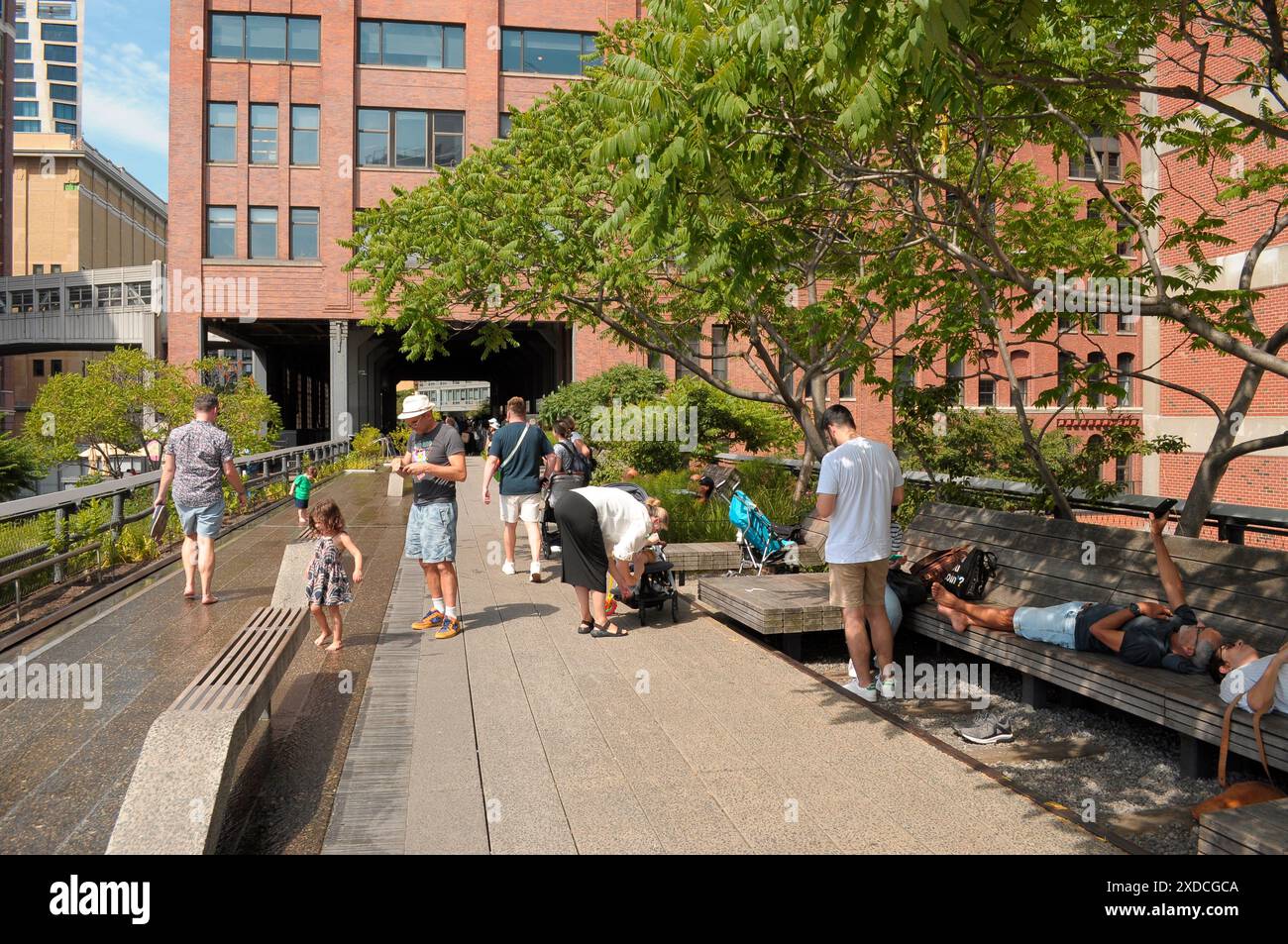 New York, United States. 20th June, 2024. Pedestrians are seen on the ...