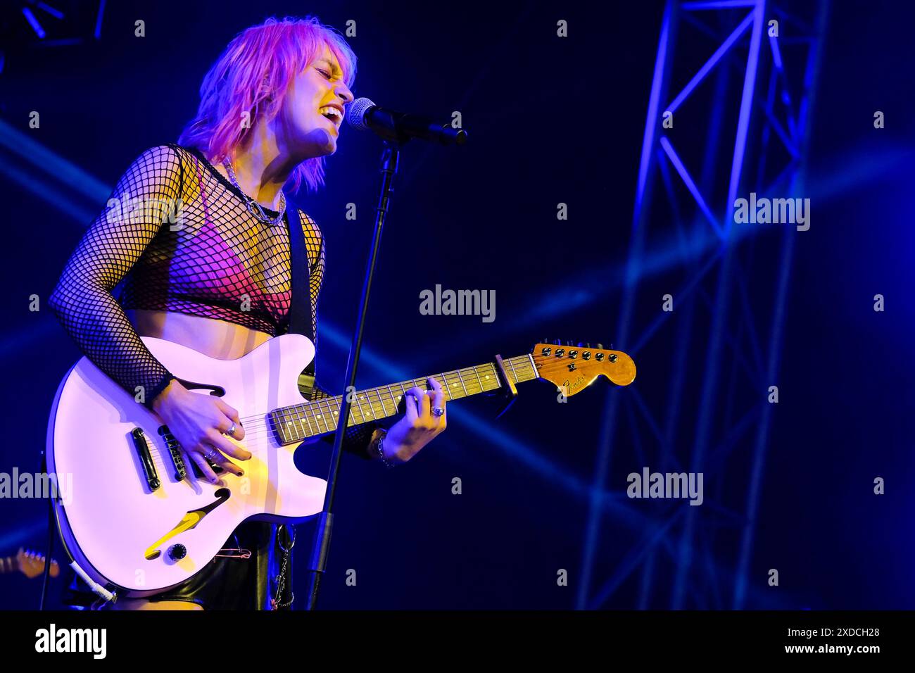 British born singer songwriter Beth McCarthy performs live on stage at ...