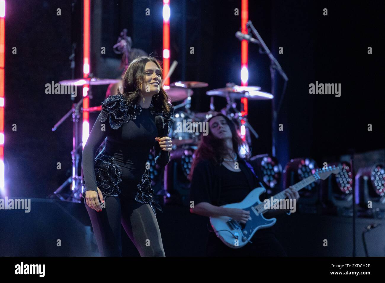 Hampton, London, UK. Friday June 21st, 2024. UK singer Jessie J ...