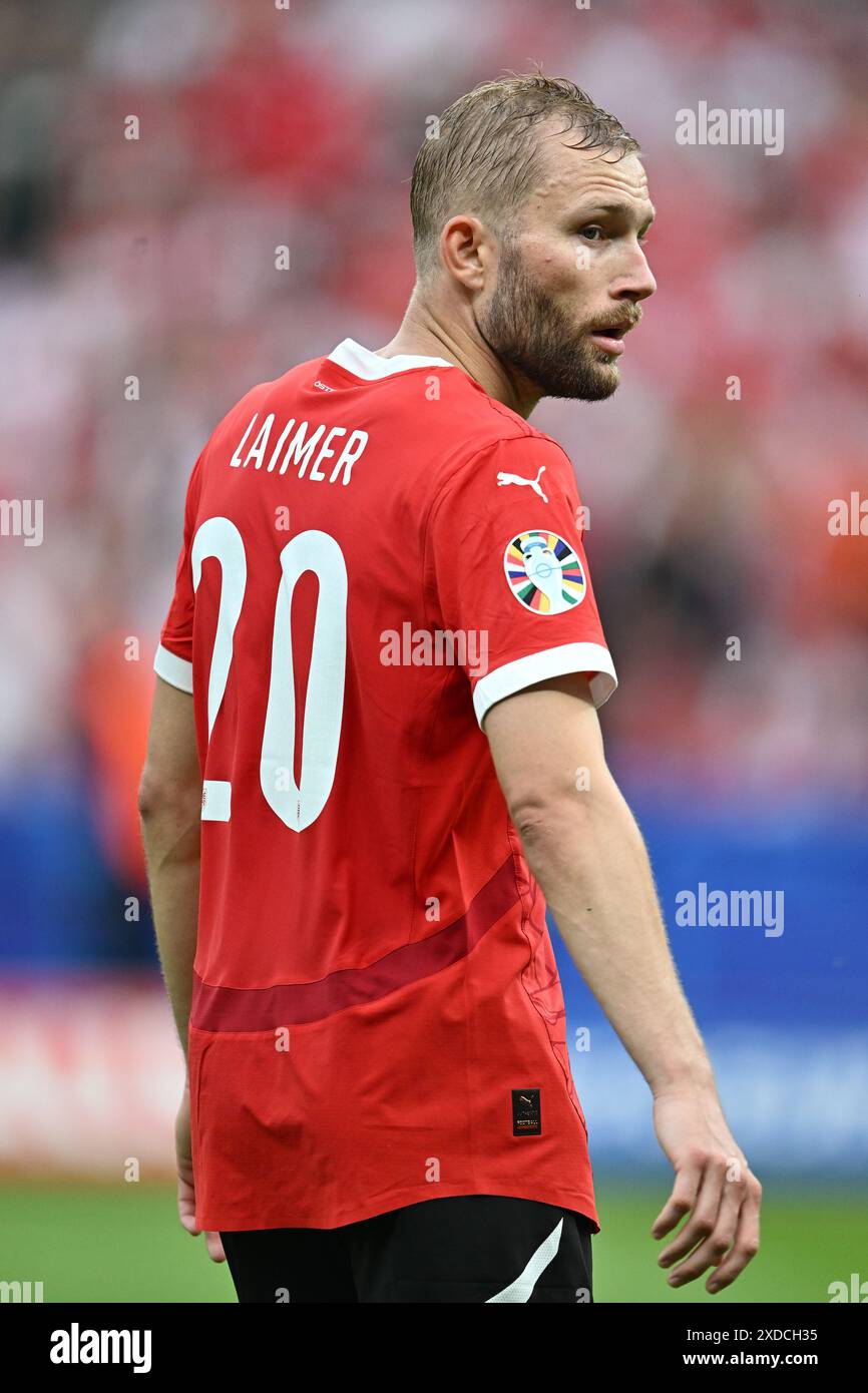 BERLIN, GERMANY - JUNE 21: Konrad Laimer of Austria during to the UEFA ...