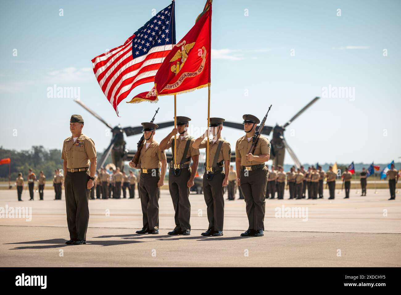 U.S. Marine Corps Col. Bradley Harms, the outgoing commanding officer ...