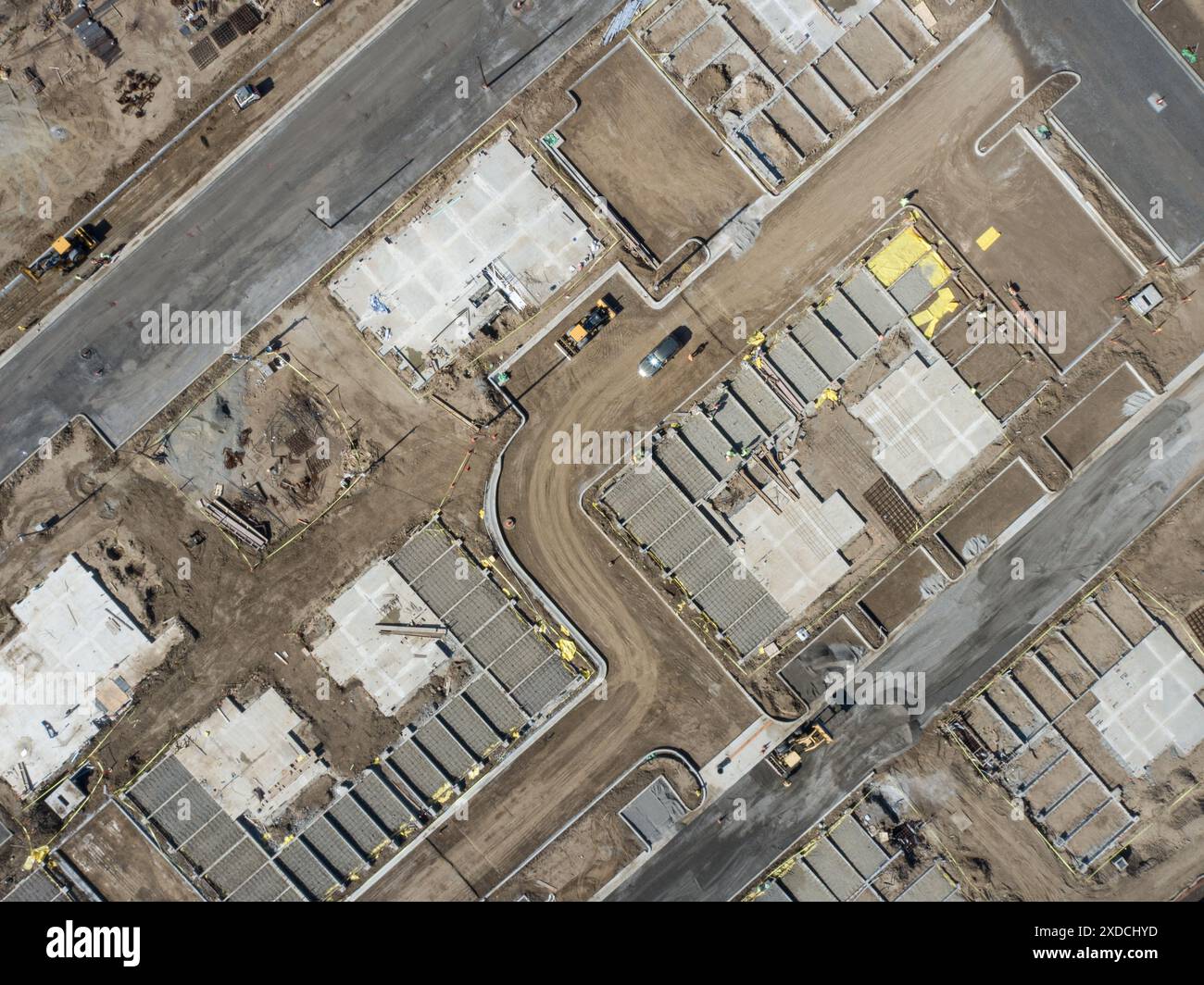 Aerial View of an Apartment Building Construction Site Stock Photo - Alamy