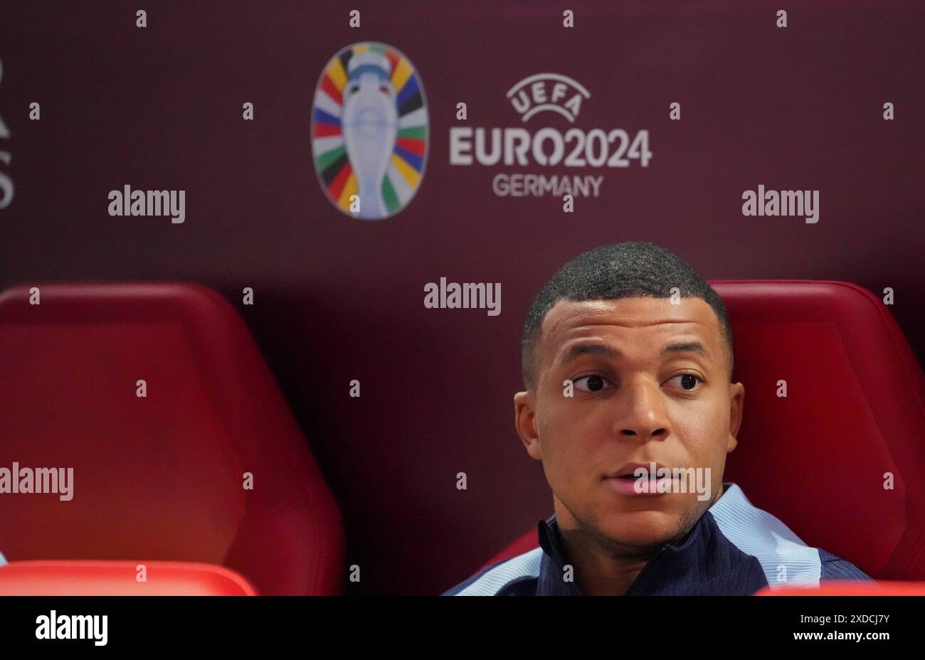 Leipzig, Germany. 21st June, 2024. Kylian Mbappe of France before the ...