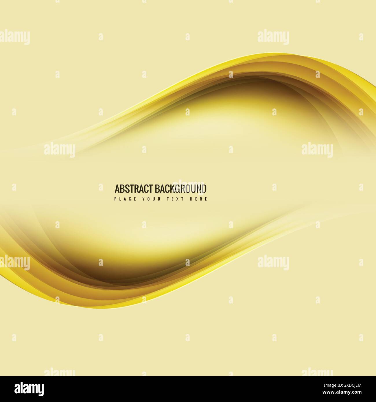yellow wavy background vector design illustration Stock Vector Image ...
