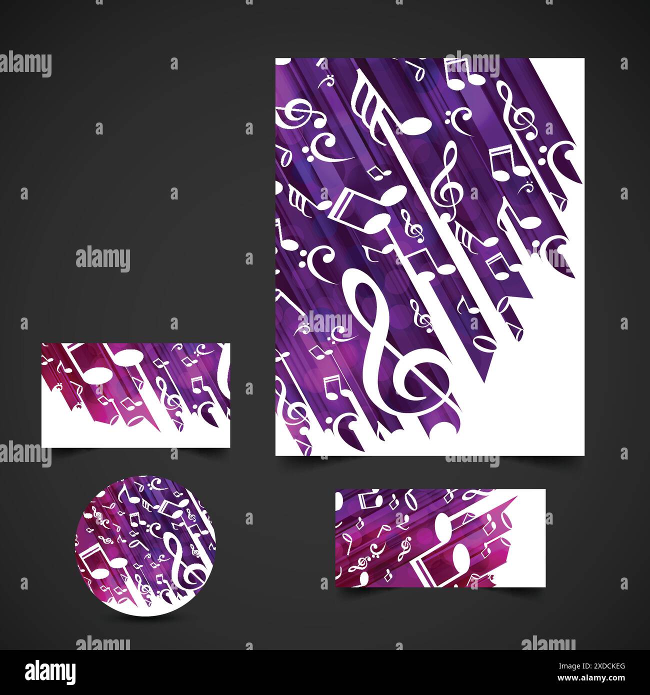 business stationery with music notes Stock Vector Image & Art - Alamy