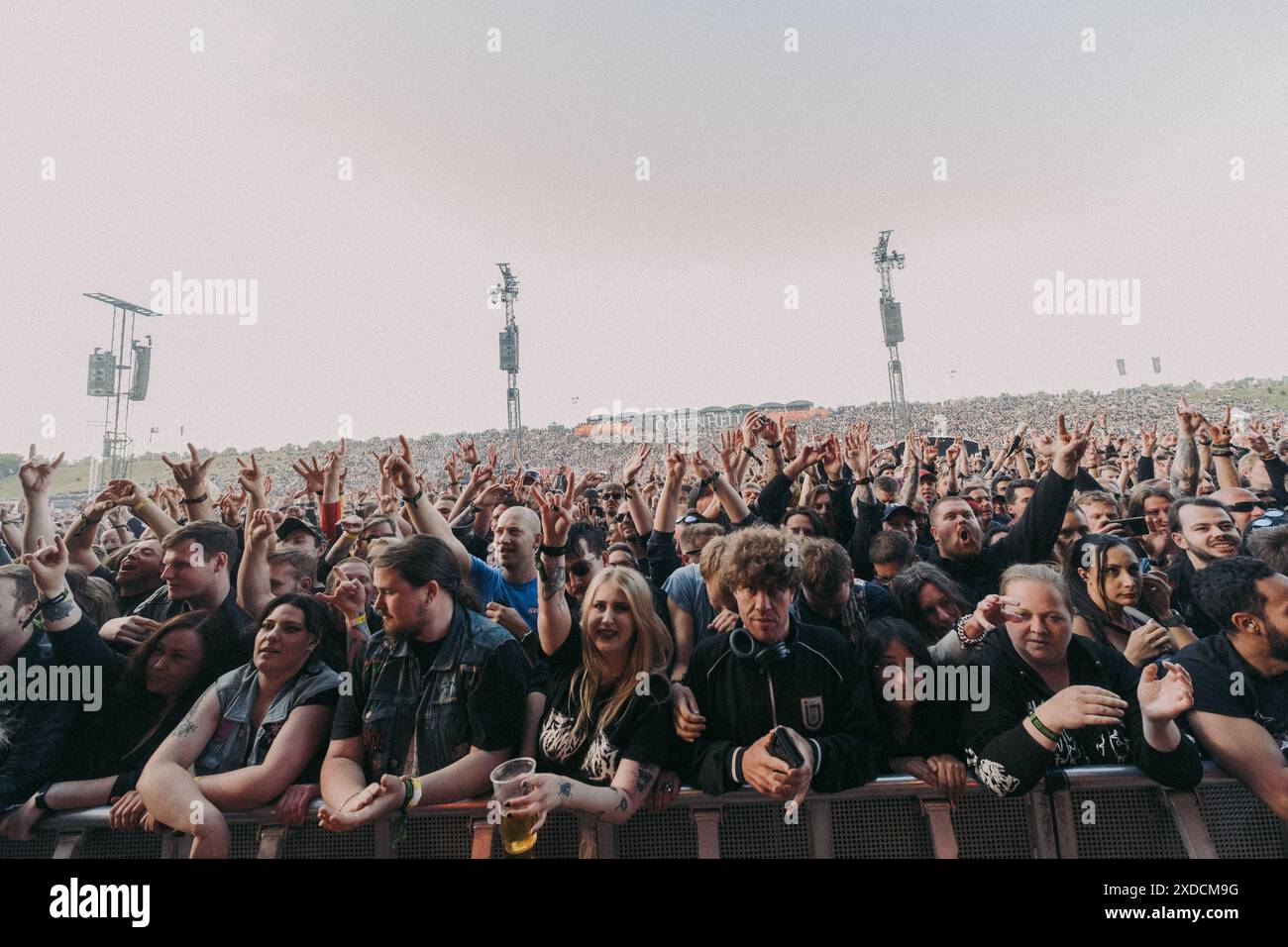 Copenhagen, Denmark. 19th, June 2024. Concert goers seen at a live ...