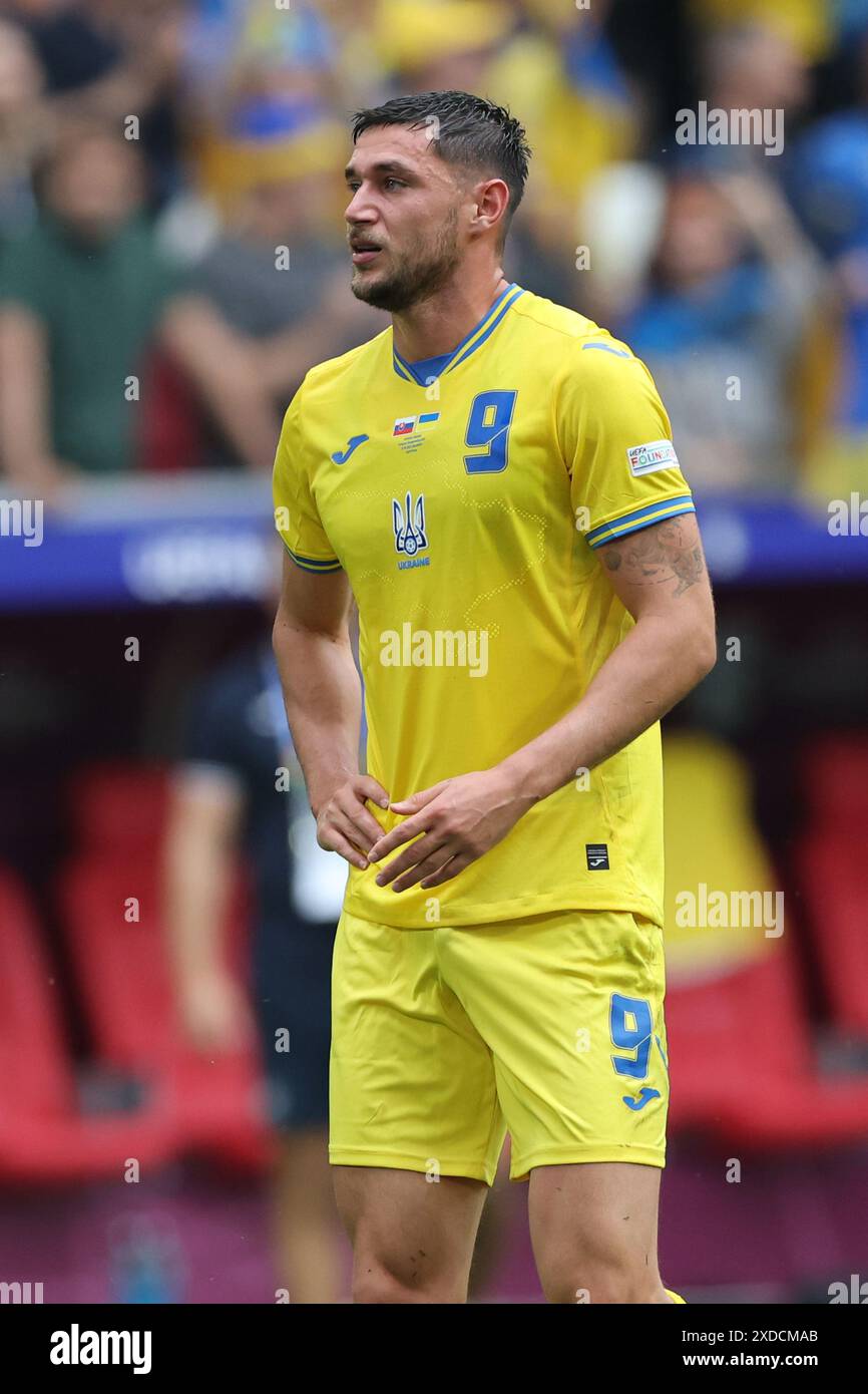 Dusseldorf, Germany 21.06.2024: Roman Yaremchuk of Ukraine celebrate ...