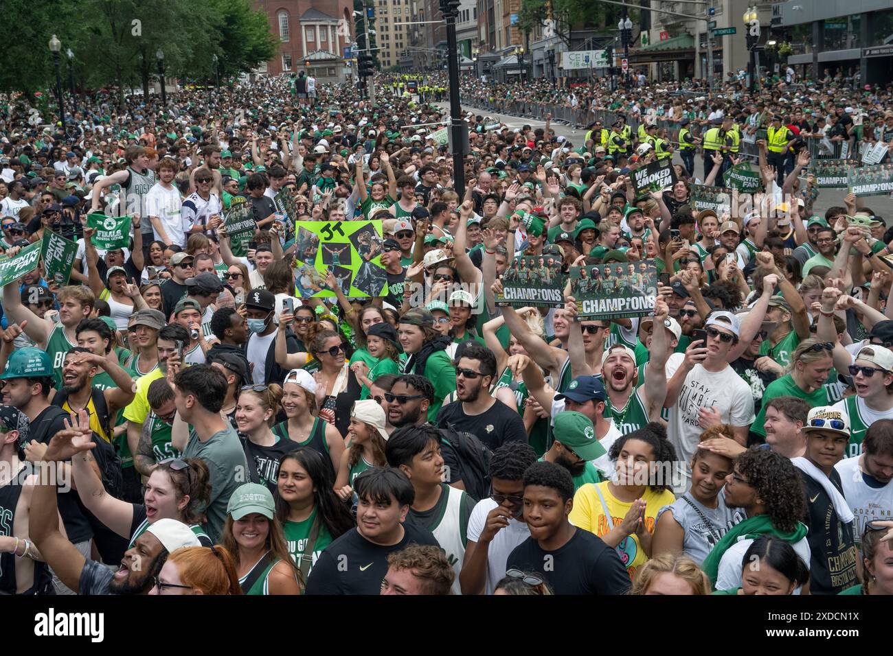 Boston, Massachusetts, USA June 21, 2024 The Boston Celtics Rolling ...